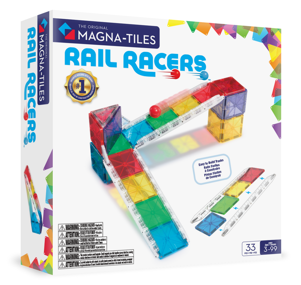 MAGNA-TILES® Rail Racers (33 stuks) – Kinder Wonderland