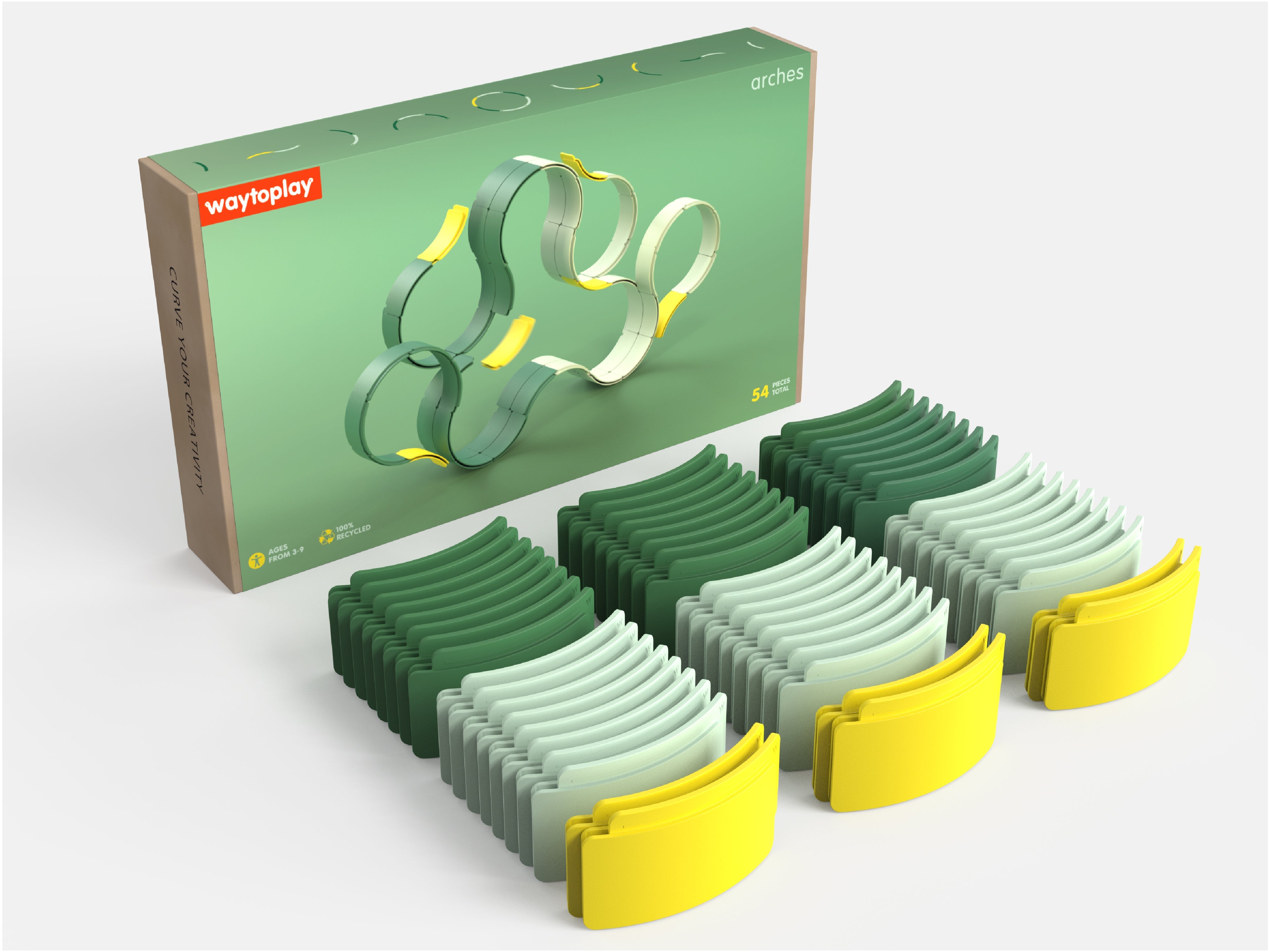 Arches Builder Set - 54 Bouwstenen 100% Gerecycled | Waytoplay | STEM ...