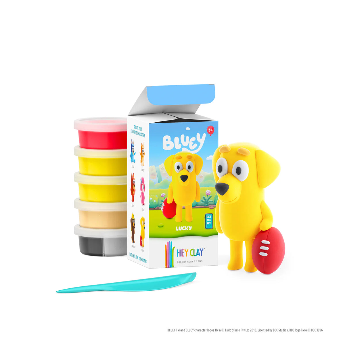 Hey Clay - Lucky LIMITED EDITION BLUEY - 5 potjes – Kinder Wonderland