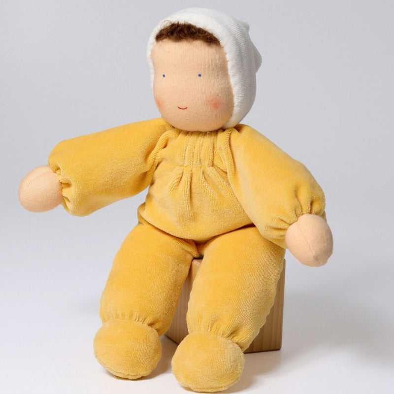 Grimm's - zachte handgemaakte knuffel pop - geel - (baby+) – Kinder ...