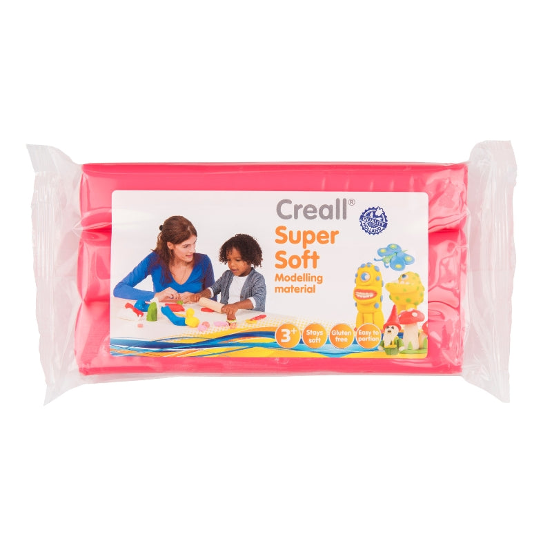 Creall - Supersoft klei blok (roze, 500 gram) – Kinder Wonderland